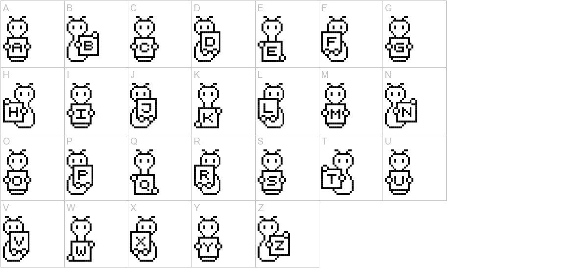 Alien ABC Font | UrbanFonts.com