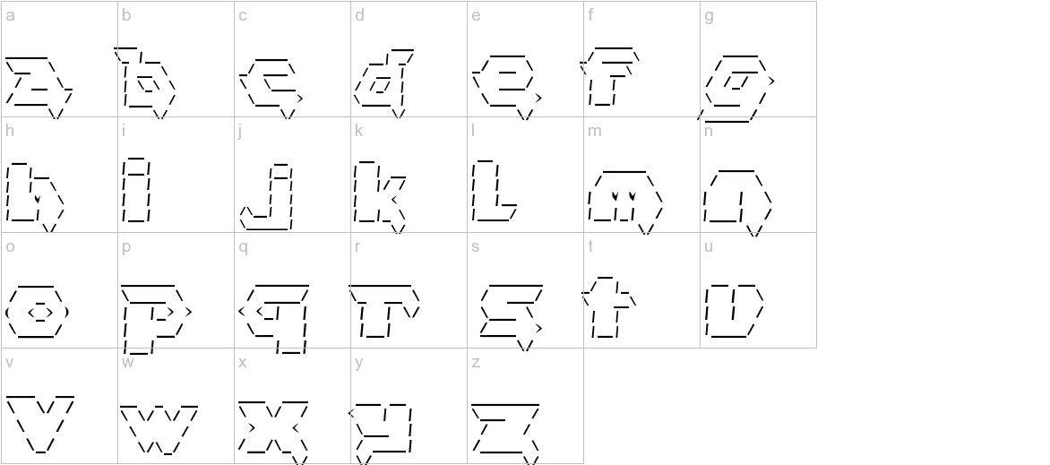 Ascii Fonts Images
