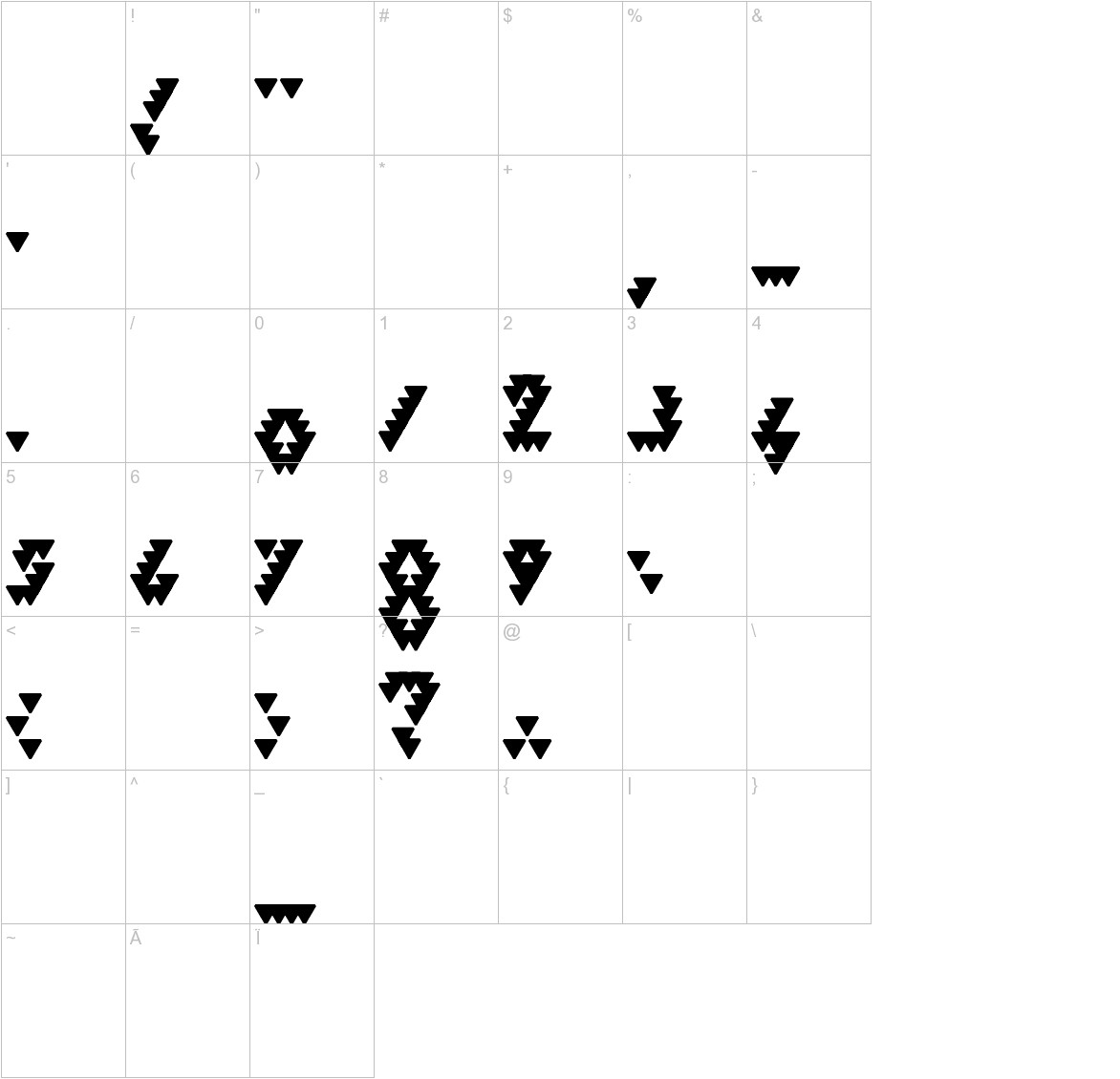 Bizar Loved Triangles Font | UrbanFonts.com