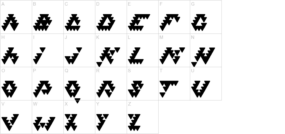 Bizar Loved Triangles Font | UrbanFonts.com