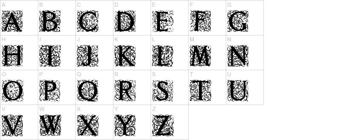 Decorated Roman Initials Font | UrbanFonts.com