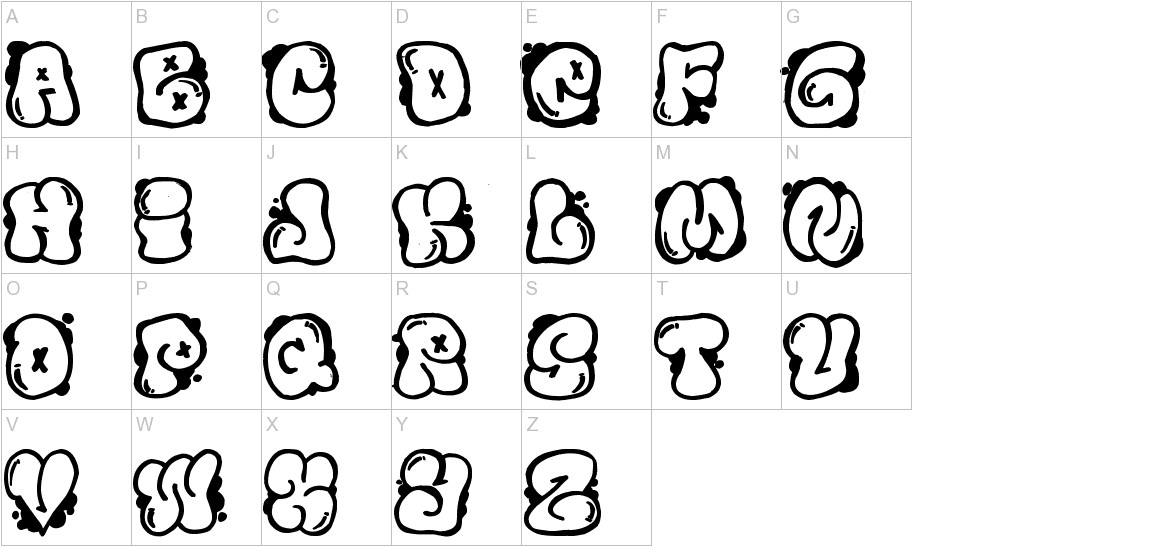 El Font Bubble Uppercase