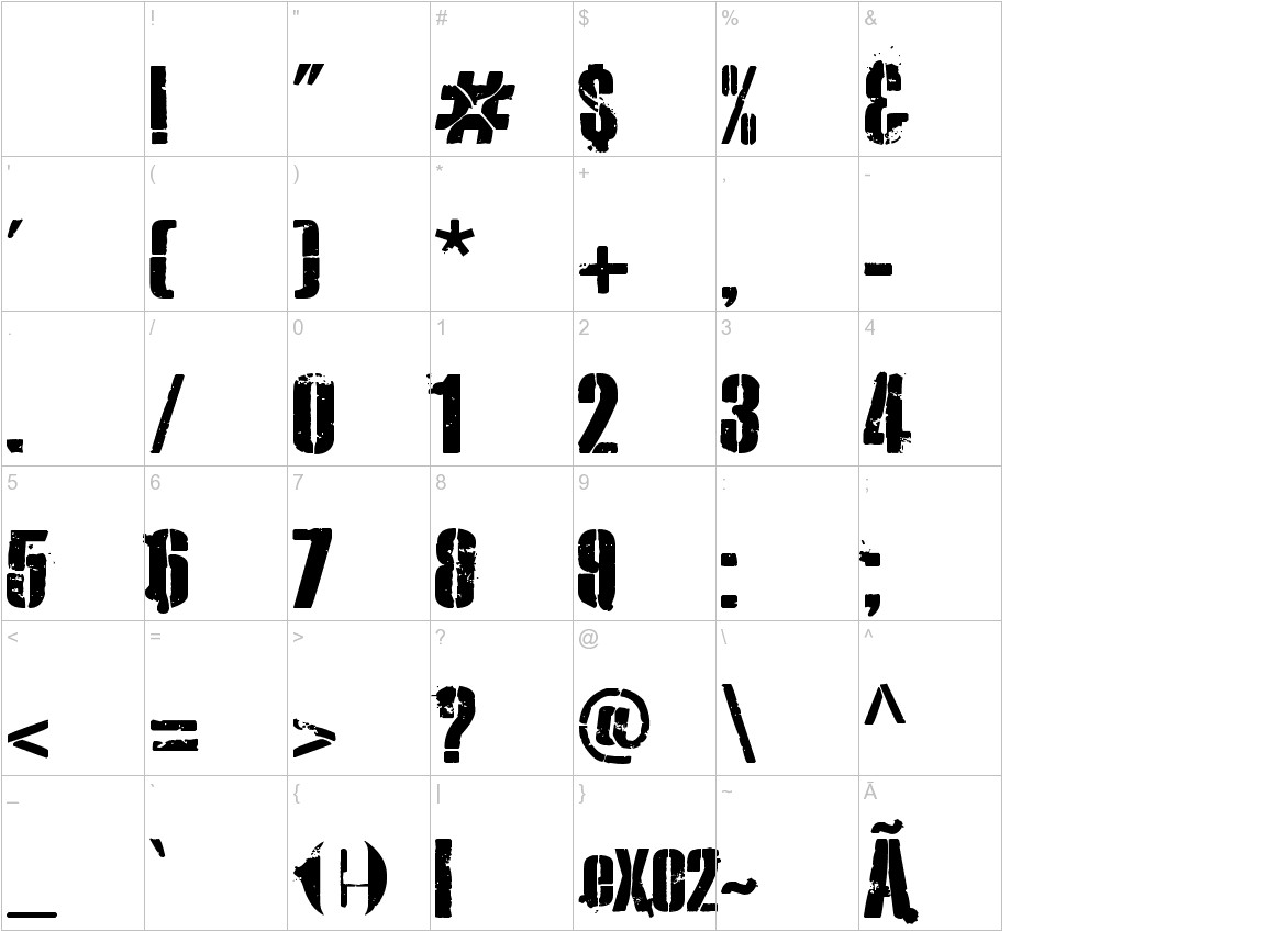 EXO2 Stencil Font | UrbanFonts.com