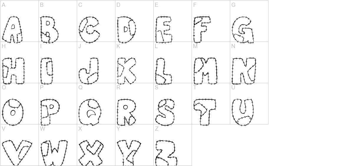 Patchwork Letter Font | UrbanFonts.com