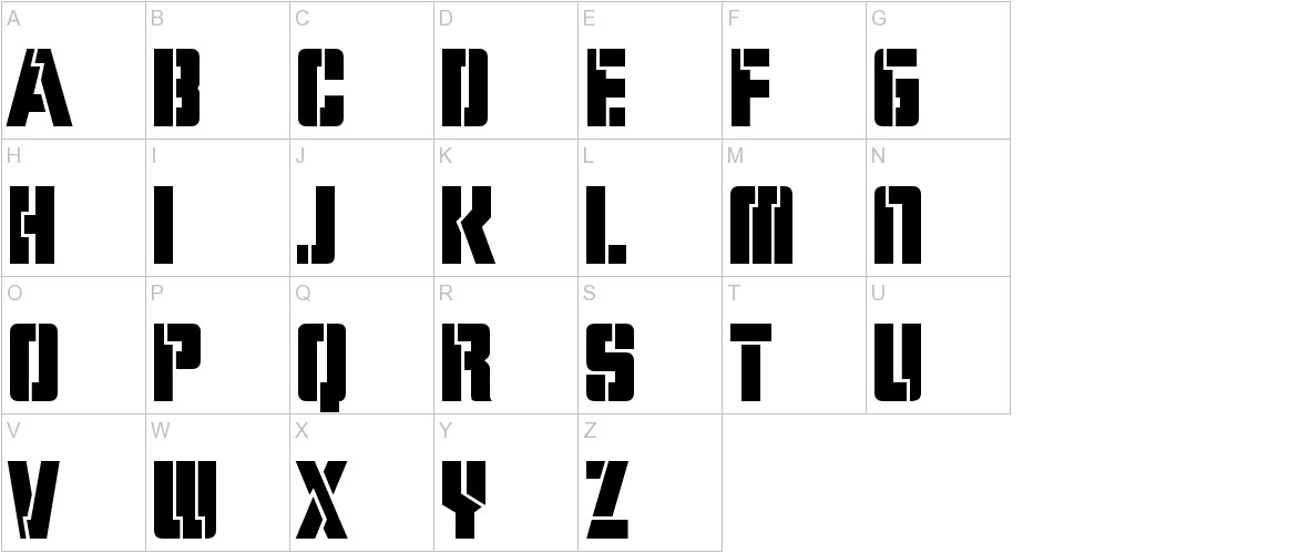 Stencil Camera Font | UrbanFonts.com