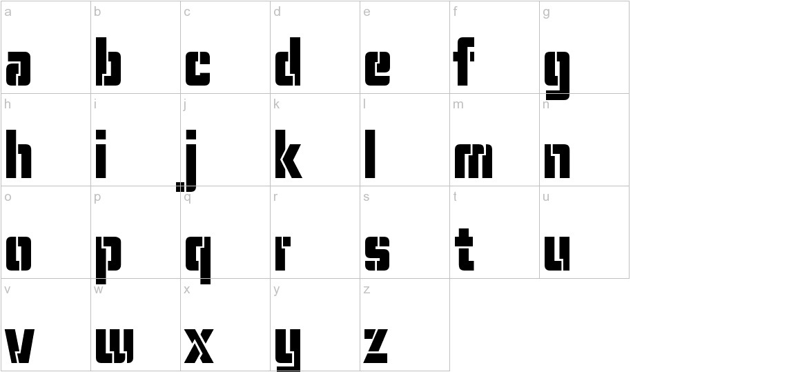 Stencil Camera Font | UrbanFonts.com