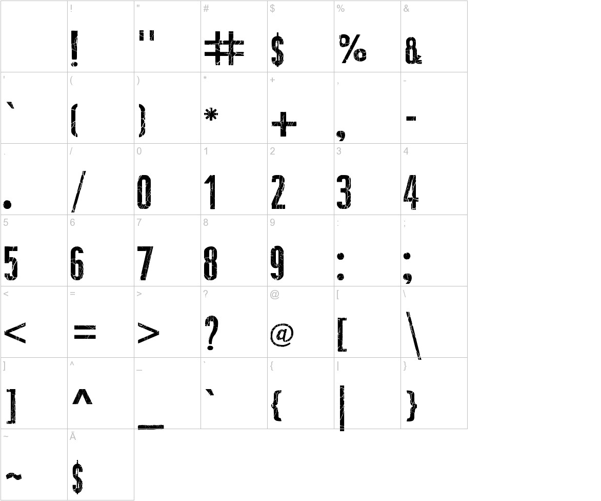 Broken Type Font | UrbanFonts.com