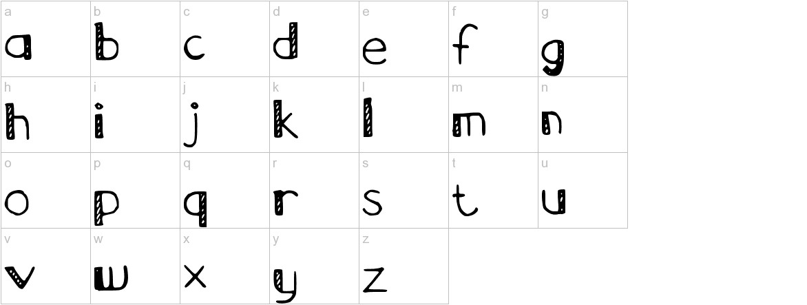 Font Without Diagonal Lines