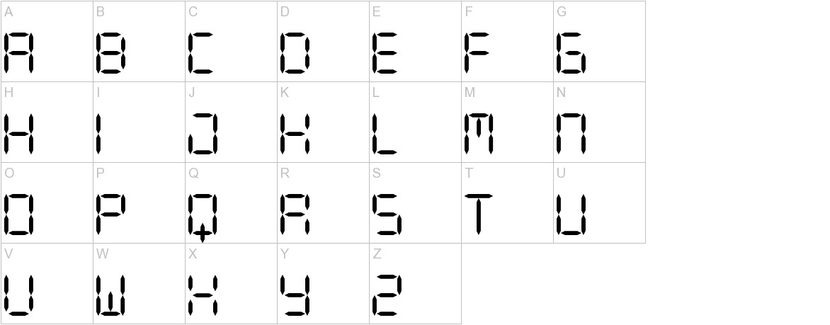 DIGIT LCD Font | UrbanFonts.com