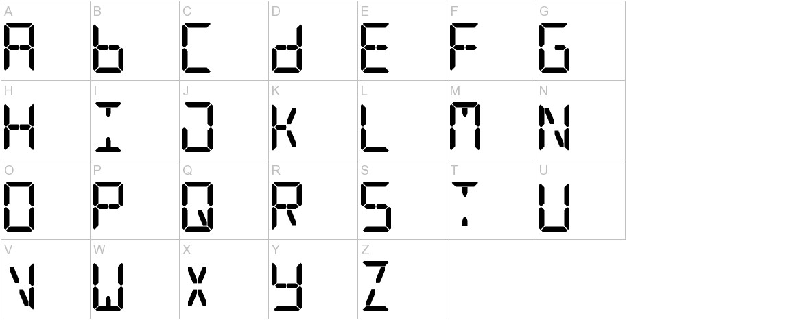 Digital Counter 7 Font | UrbanFonts.com