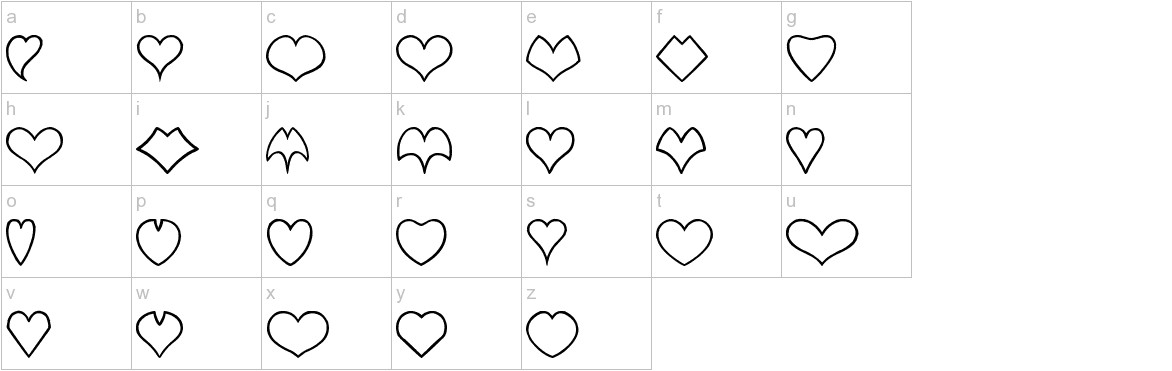 Heart Shapes Font | UrbanFonts.com