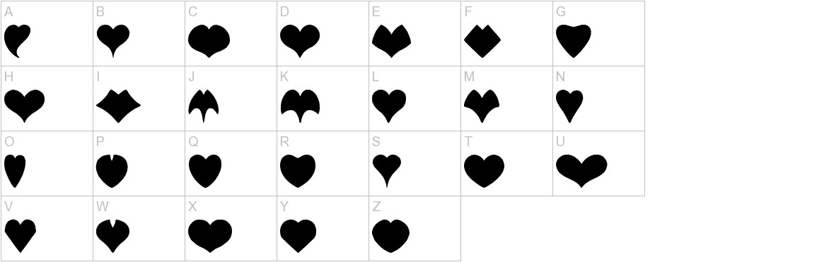 Heart Shapes Font | UrbanFonts.com