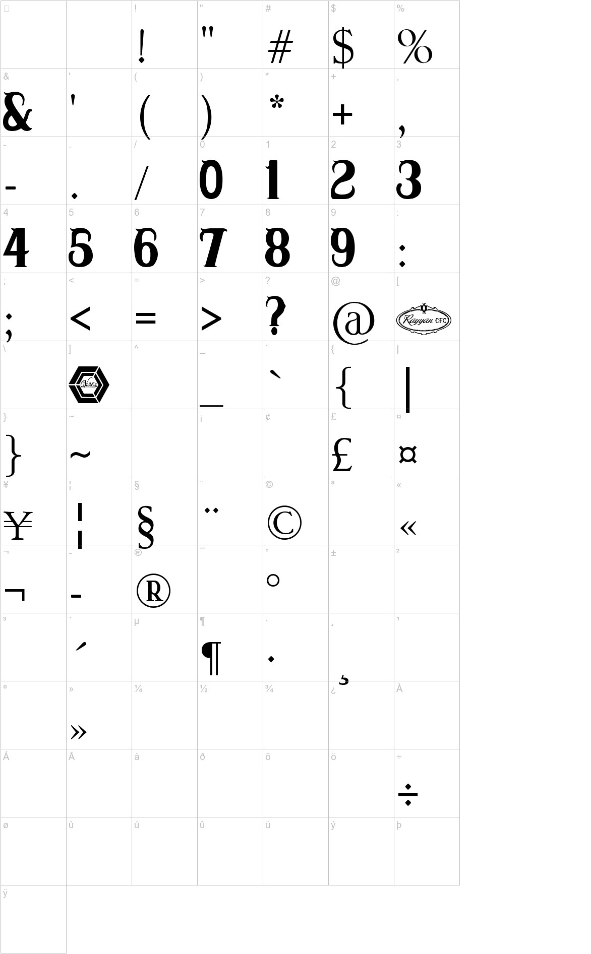 Rayyan CFC Font | UrbanFonts.com