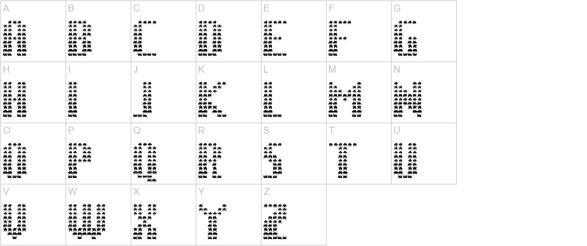 The Invaders Font | UrbanFonts.com