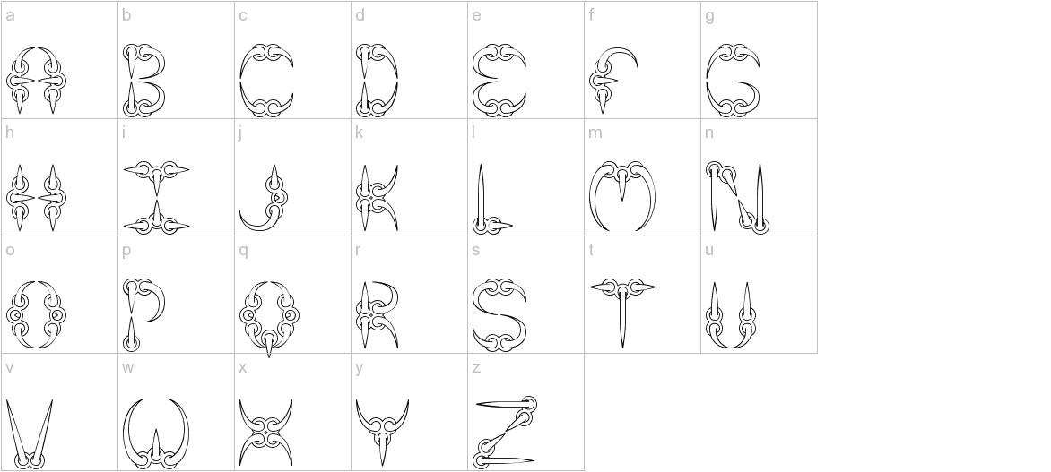 CLAW 1 BRK Font | UrbanFonts.com