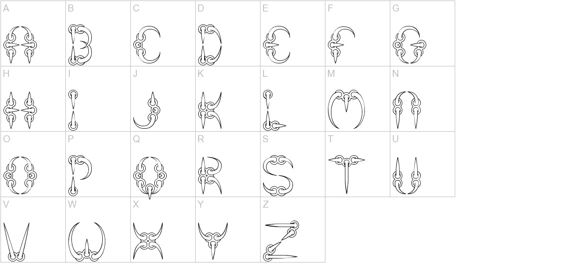 CLAW 1 BRK Font | UrbanFonts.com